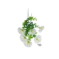 Artificial Petunia Flowers Faux Bouquet, Plastic and Fabric, Red Purple ...