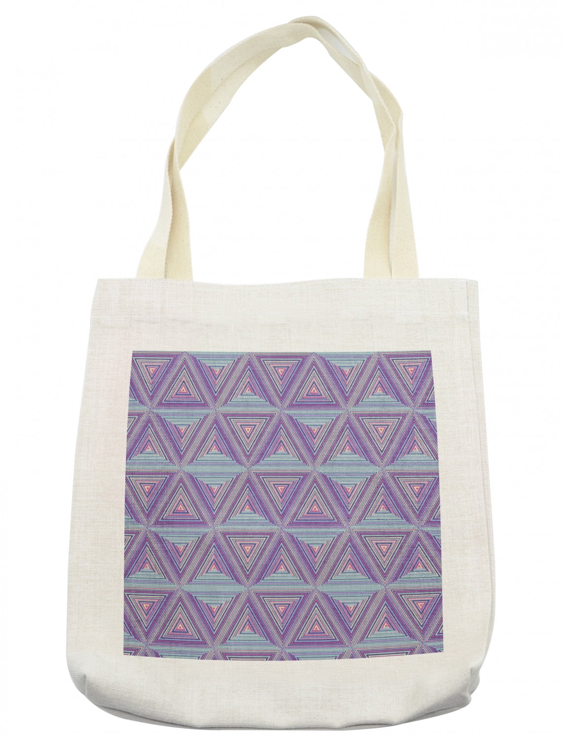 Abstract Tote Bag, Geometric Shapes in Neon Colors Mosaic Patterns ...
