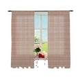 Brown White Pixels Sheer Curtains for Living Room Bedroom, Modern ...