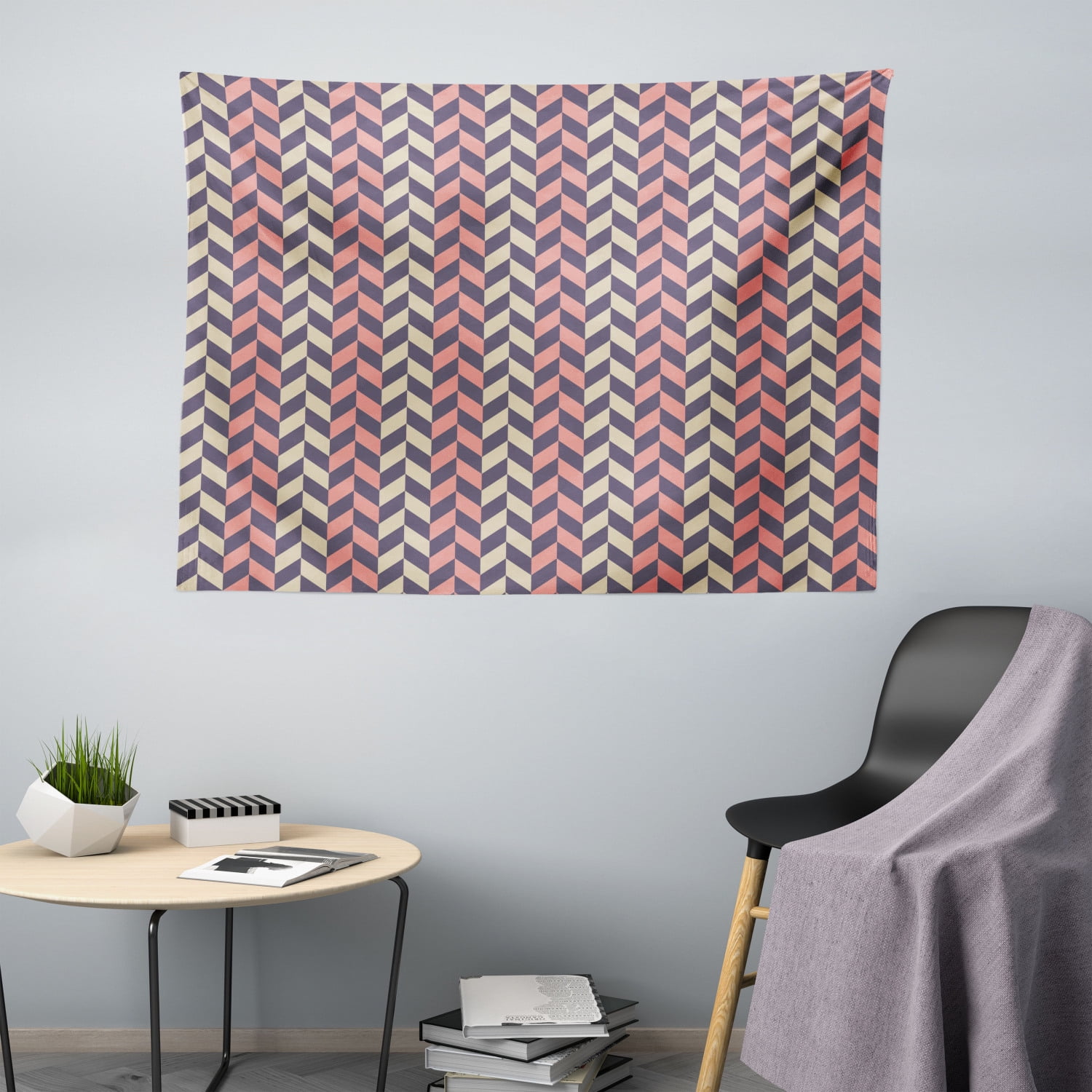 Herringbone Tapestry, Herringbone Pattern of Checkered Optical ...