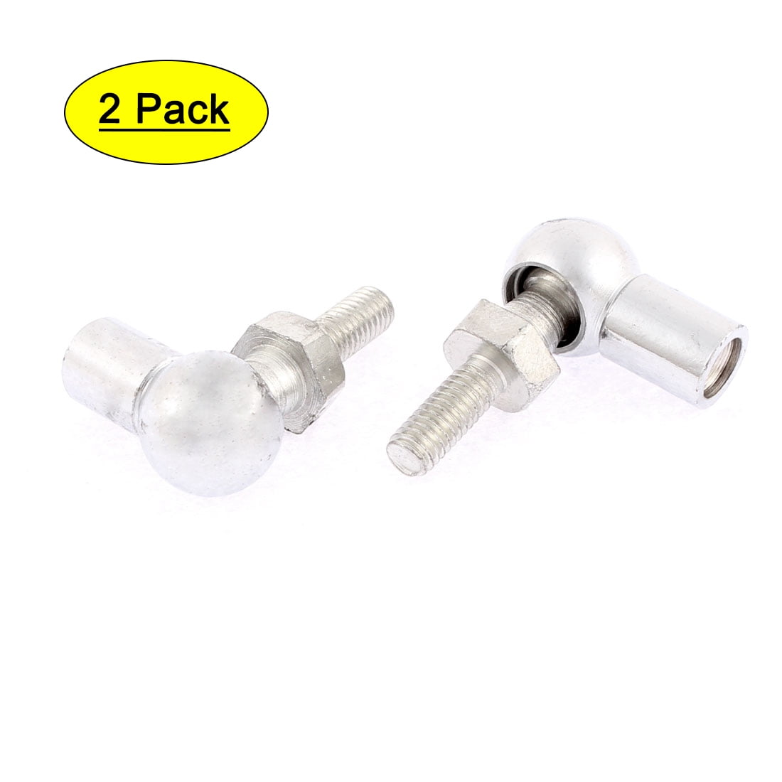 6mm Male Female Thread L Shaped Ball Joint Rod End Bearing Silver Tone ...