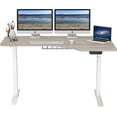 SHW 55-Inch Electric L-Shaped Lift Desk, Height Adjustable, Oak ...
