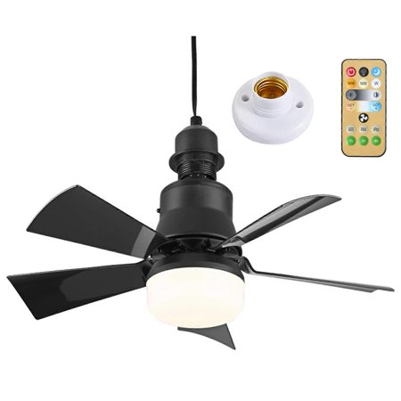 Ceiling Fan Light with Remote Control E27 Base Dimmable Super Bright ...