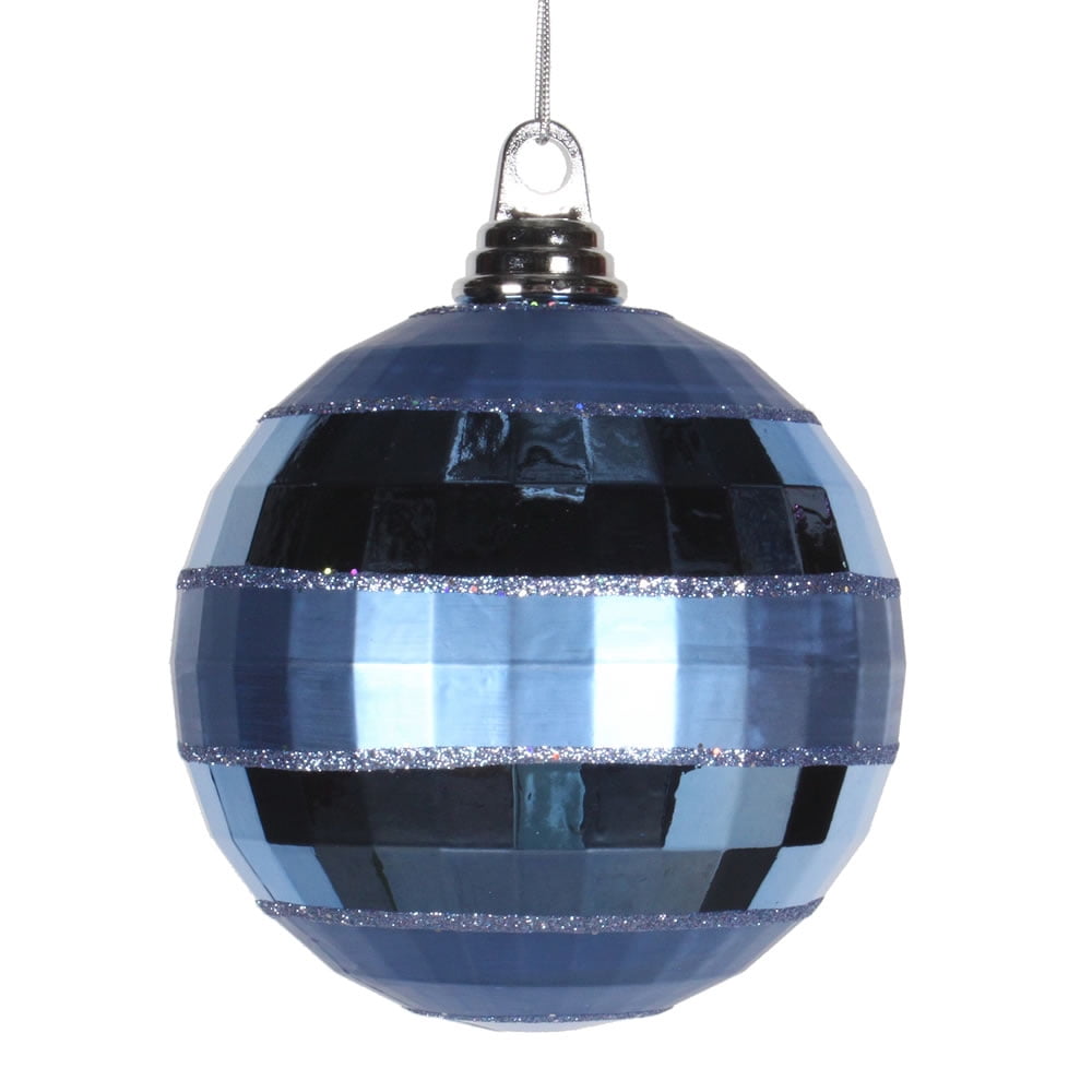 5.5" Periwinkle Shiny-Matte Mirror Ball - Walmart.com