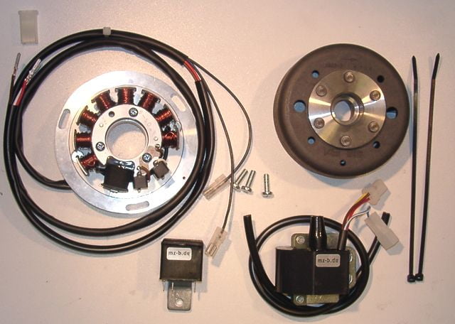 Powerdynamo (MZ-B) VAPE Ignition System Stator fits Hodaka 250 AC ...