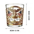 CVLNCYCLING 1776 Independence Day Whiskey Glass, Lead-Free Flag Print ...