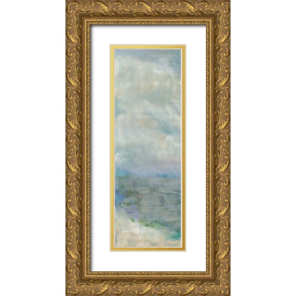 Shanti, Shima 9x18 Gold Ornate Wood Framed with Double Matting Museum ...