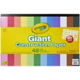 Crayola Giant Construction Paper Pad with Stencils, 48 Sheets, Pack of ...
