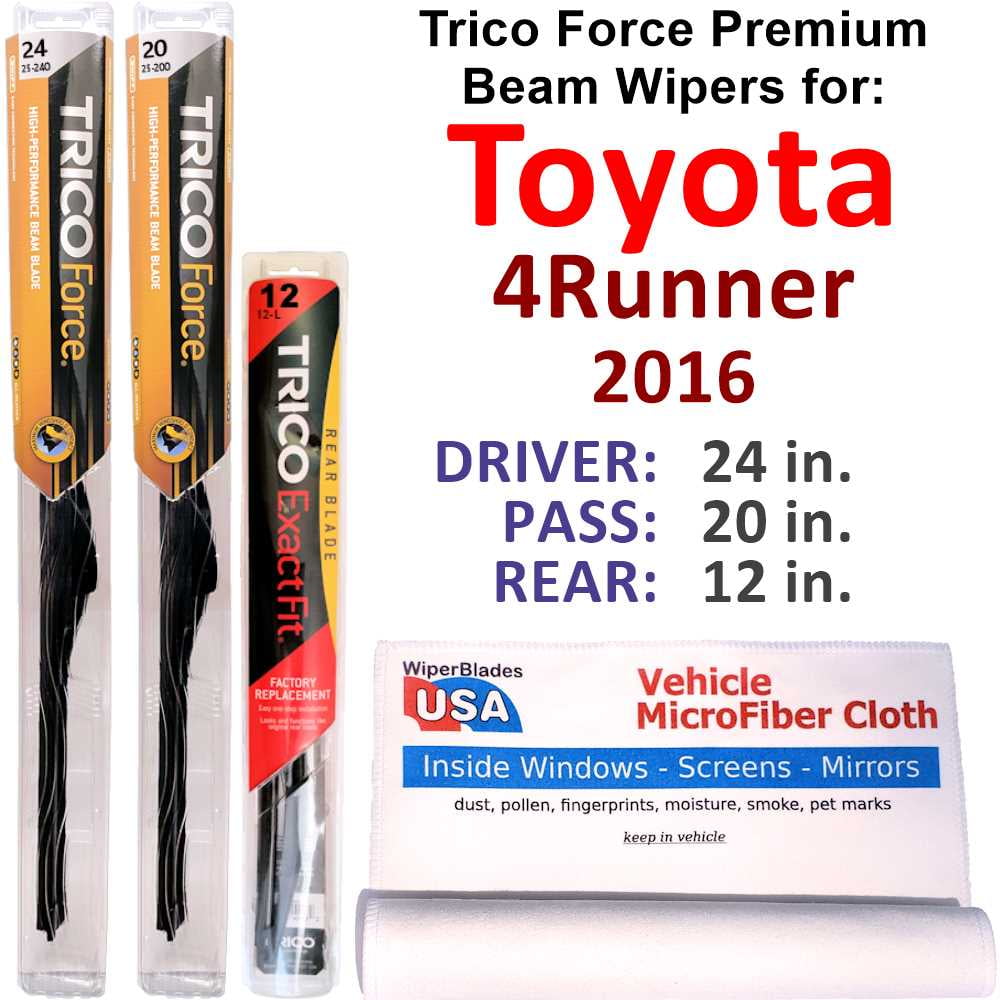 2016 Toyota 4Runner Performance Beam Wipers (Set of 3) w/Rear Wiper ...