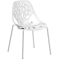 WoofPaw Modern Stackable Dining Chairs Set of 4, Plastic Side Chairs ...