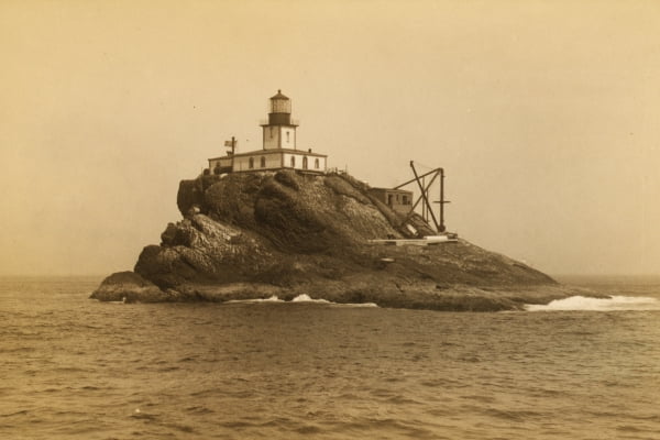 Print: Tillamook Rock And Lighthouse, Astoria, Oregon, 1891 - Walmart.com