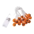 Battery Operated Pumpkin String Lights Warm White 10 LED Plastic Fall ...