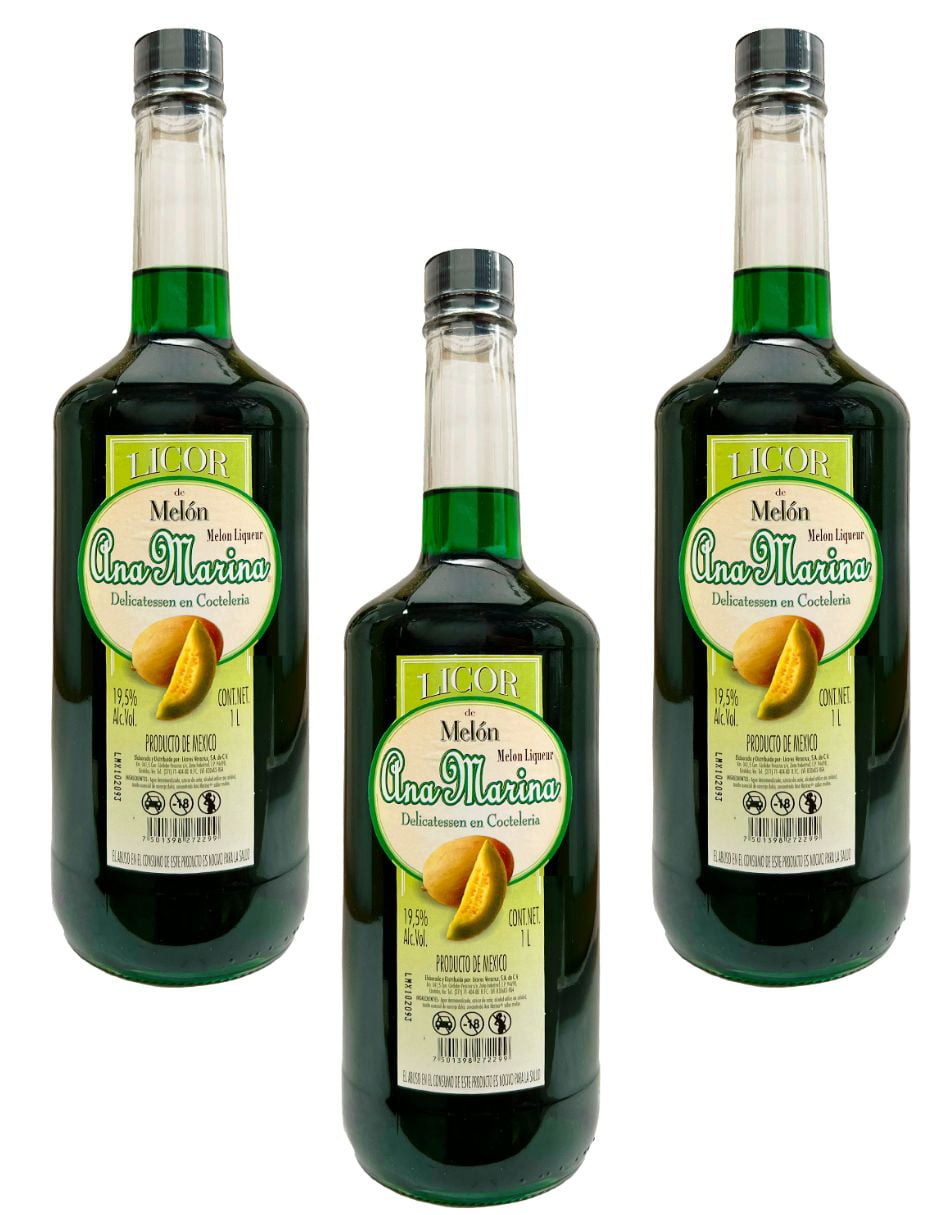 Tripack Licor de Melon Ana Marina 1000 Ml Licor Melon | Walmart en línea