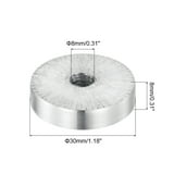 Round Shape Aluminum Disc, 1pack M8x30mm Aluminum Circle Disc Glass Top ...