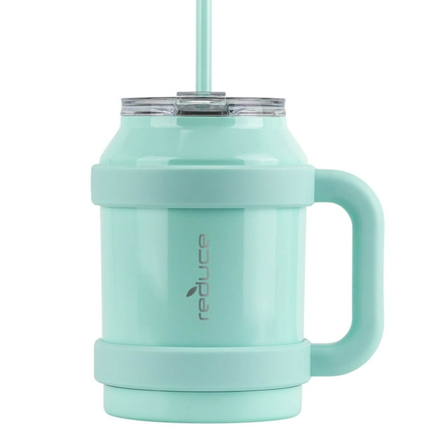 Reduce Vacuum Insulated Stainless Steel Cold1 Mug with Lid and Straw ...