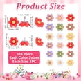60Pcs 20 Styles Opaque Resin with Iron Drawomg Pins Flower Platinum ...
