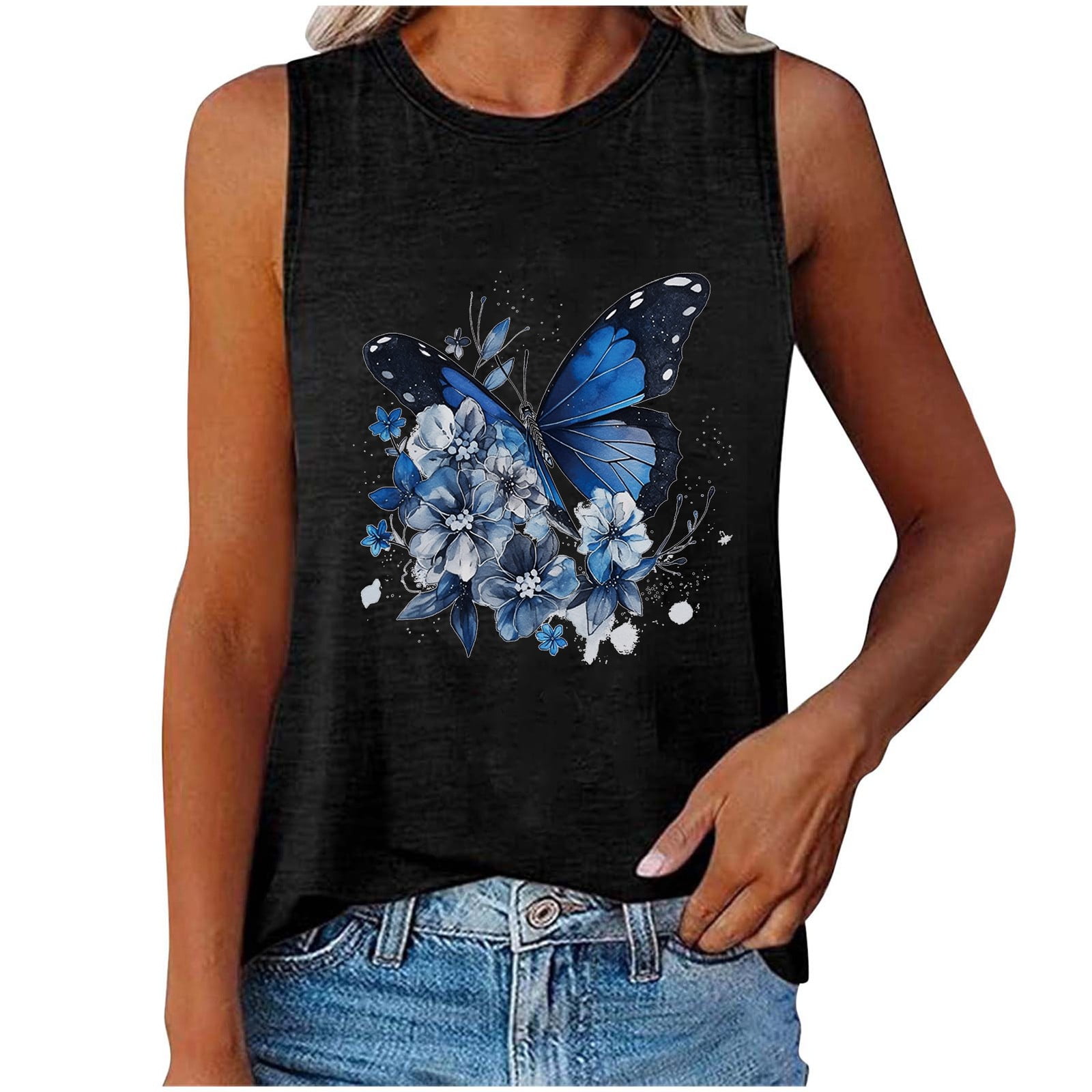 Click here for Uanwenn Womens Summer Print Sleeveless Top Floral... prices