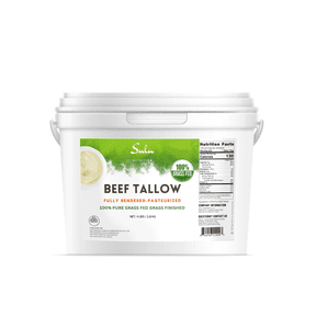Organic Grass-Fed Beef Tallow, 100% Pure Rendered Fat for Cooking and ...