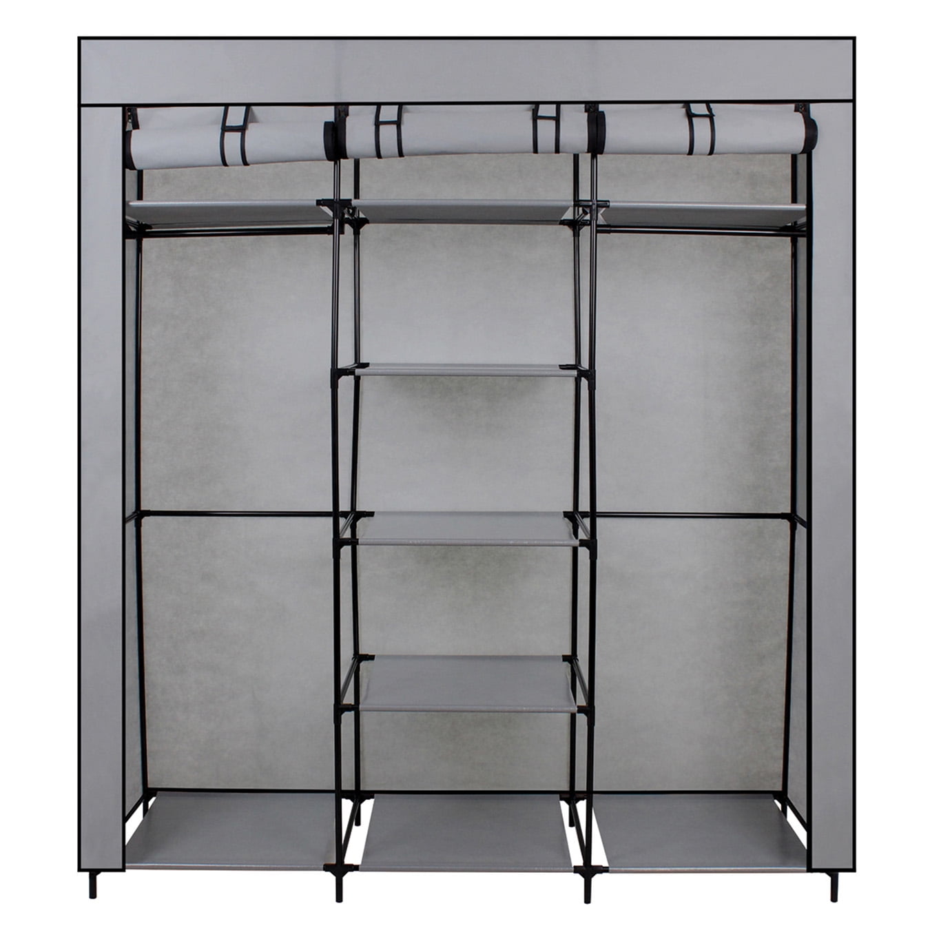 Closet Armable de Tela AGBOX Organizador de Ropa y Zapatos Color Gris y ...