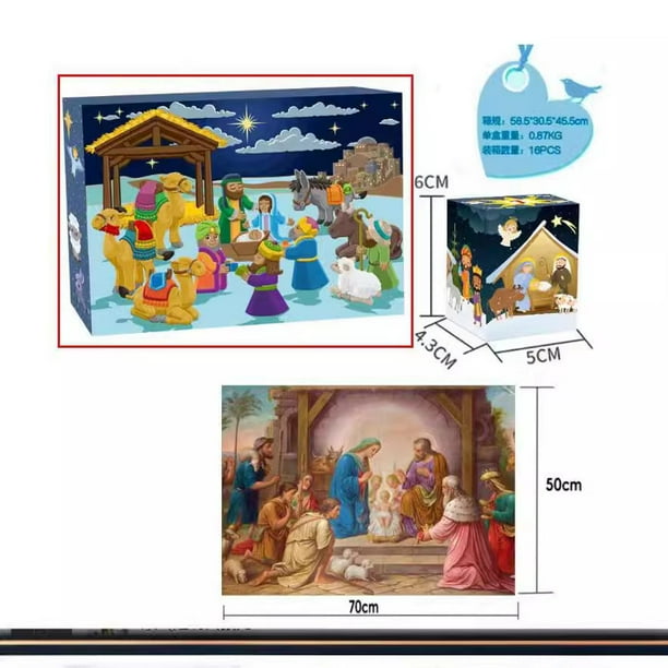 Rompecabezas de Navidad, 24 cajas, caja ciega de cuenta regresiva ...