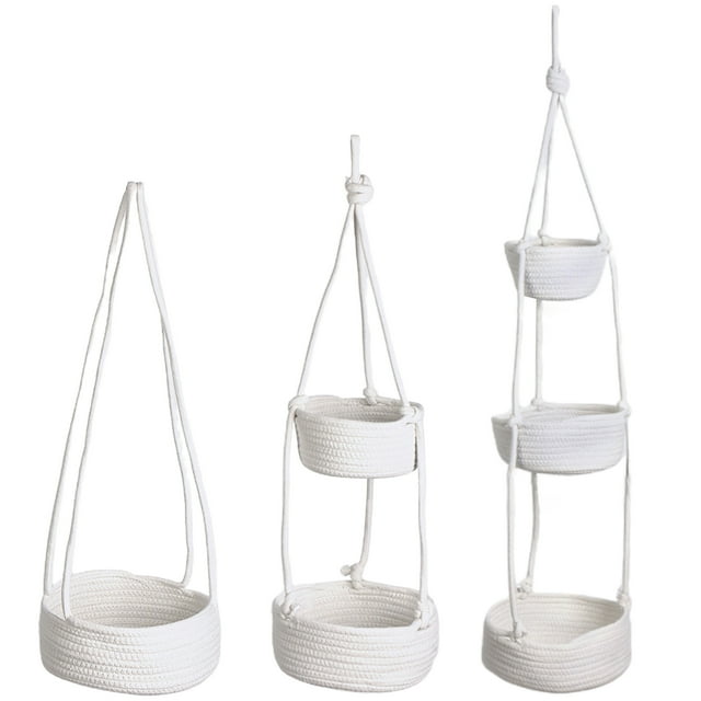 Travelwant Jute Rope Hanging Baskets for Plants | Hanging Macrame ...