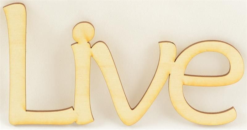 Wood Welded Word Live Font:Script Finish Style:Flat Black - Walmart.com