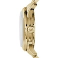 Michael Kors Women's Runway Pave Logo Gold-Tone Stainless Steel Watch ...