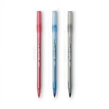 BIC Round Stic Xtra Precision Ballpoint Pen Pack, Medium 1 mm, Assorted ...