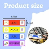 500 Pcs Medicine Stickers Medication Instruction Labels AM NOON PM ...