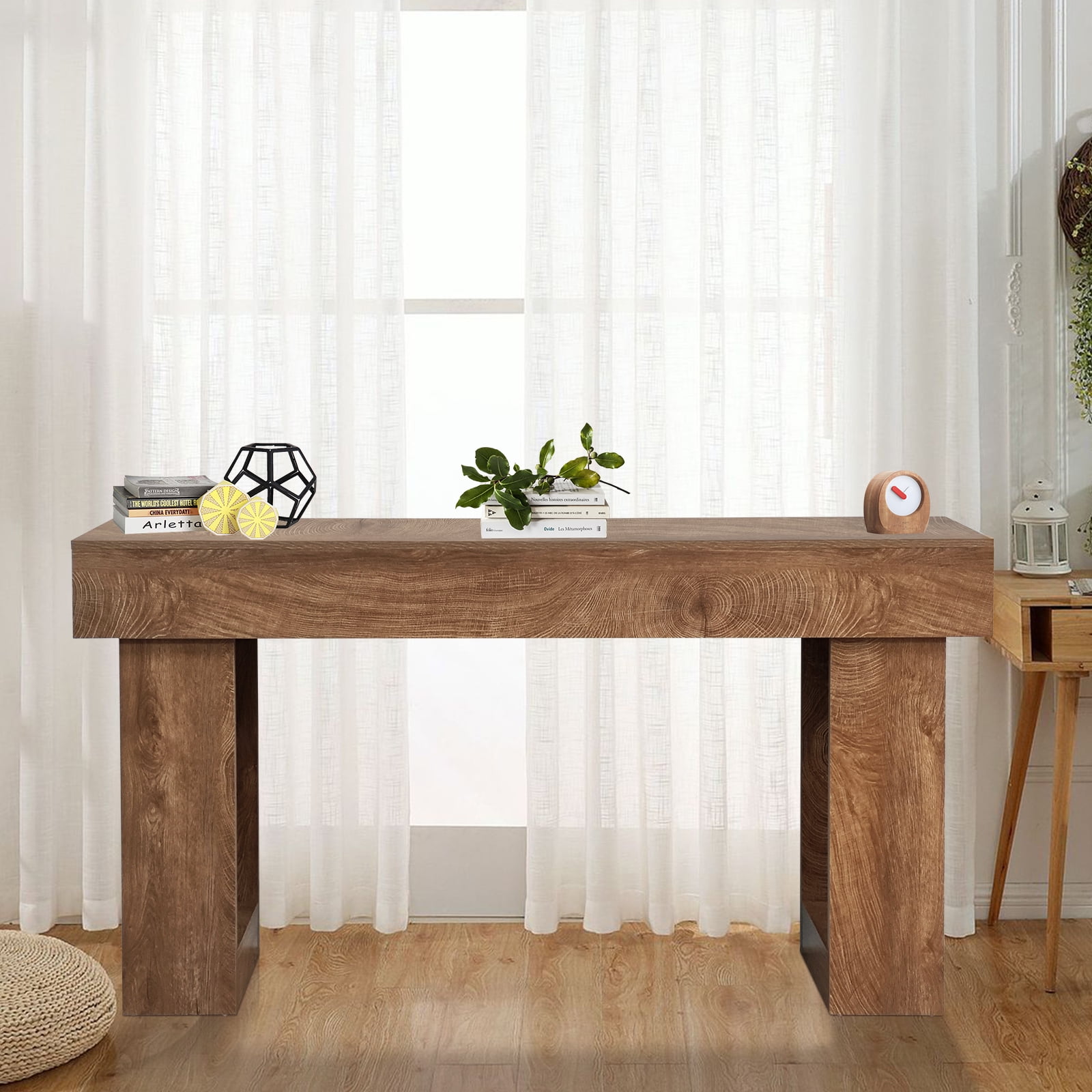 Click here for Akdsteel 63 Inch Long Console Table  Wooden Entryw... prices