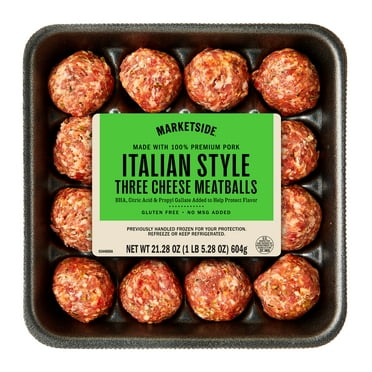 Great Value Fully Cooked Homestyle Meatballs, Family Size, 48 oz ...