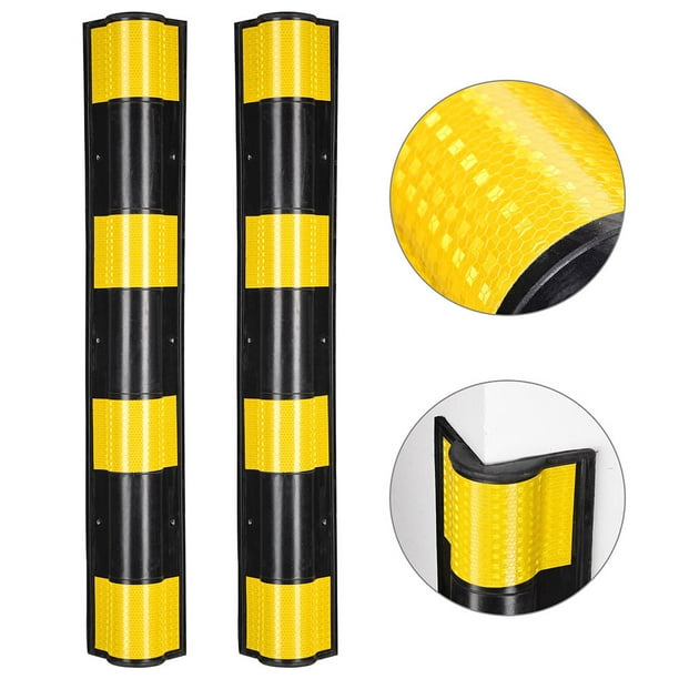 Yescom 31" Rubber Corner Guard with Reflective Yellow Strips for ...