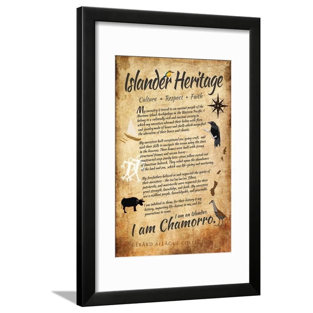 Islander Heritage - I Am Chamorro (Guam and CNMI) Framed Print Wall Art ...