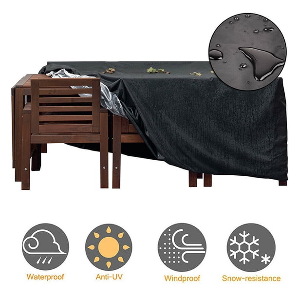 Garden Heavy Duty Waterproof Patio Furniture Outdoor Large Rattan Table ...