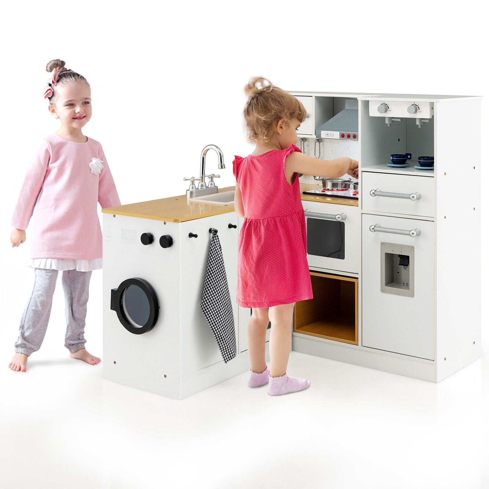 Click here for Gymax Kids 2-Piece Kitchen Play Set Pretend Chef T... prices