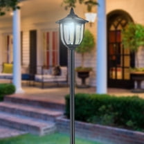 C Cattleya LED Solar Outdoor Garden Lamp Post Light with Planter and ...