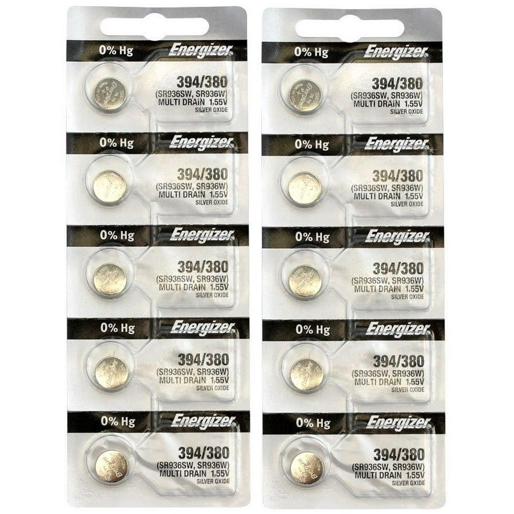 10 394 / 380 Energizer Watch Batteries SR936W SR936SW - Walmart.com ...
