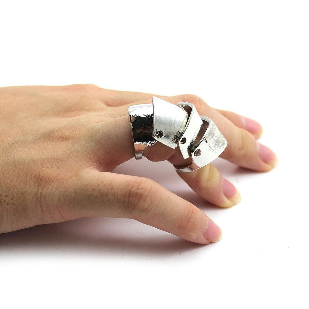 Hinged Punk Retro Alloy Rings 4 Steps 3 Colors Popular SILVER - Walmart.com