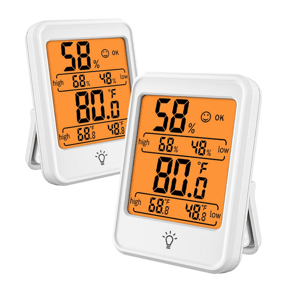 SECRUI TH1 Portable Indoor Thermometer Hygrometer, 2PCS Digital Room ...