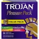TROJAN Pleasure Pack Assorted Condoms, Lubricated Condoms Value Pack ...