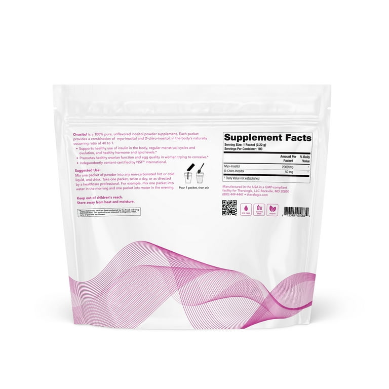 Ovasitol Inosito Powder 90 Day Supply Myo Inositol 2000mg