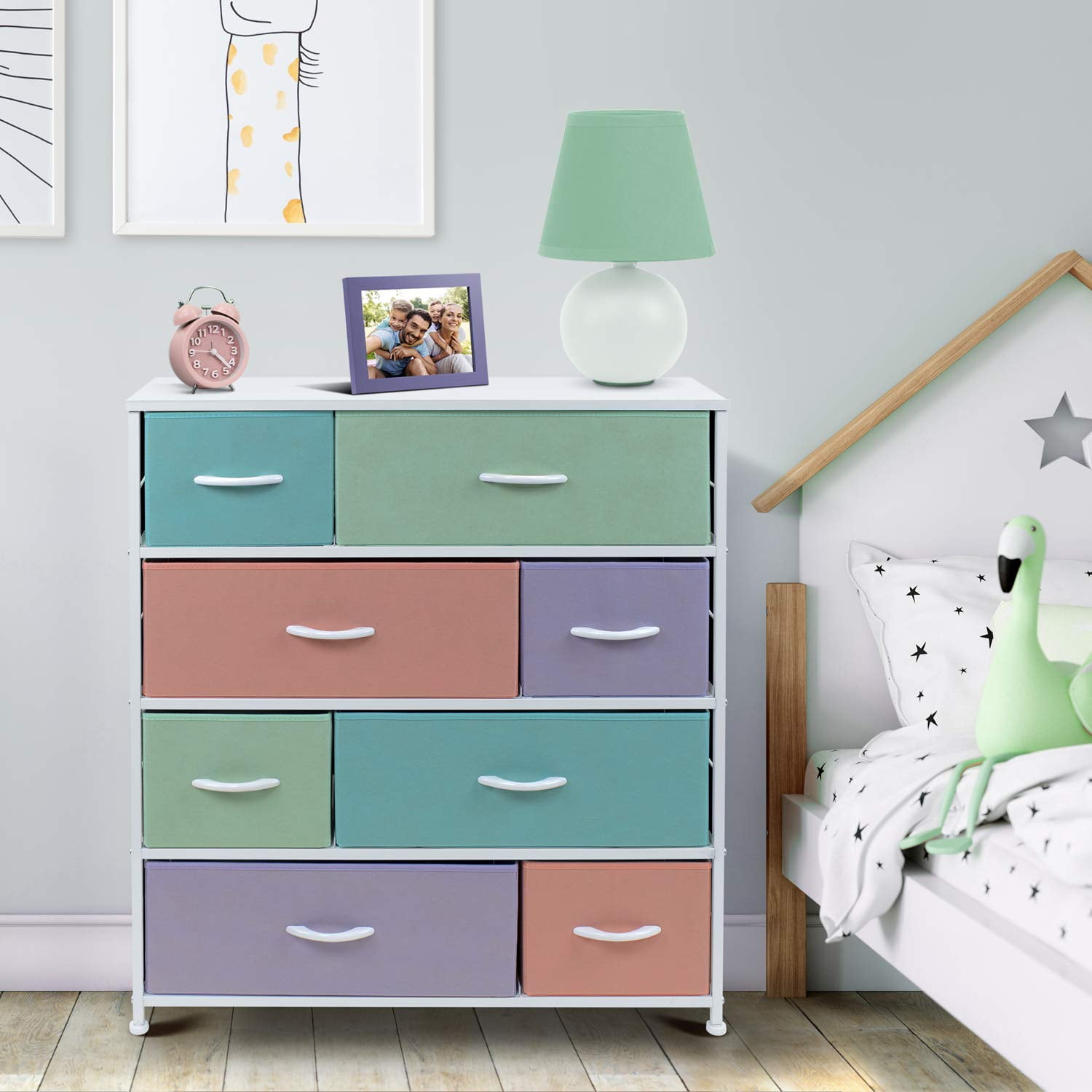 8 Drawers Chest Dresser - Pastel - Walmart.com