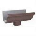 Amerimax 4 In. Galvanized Steel Brown K-Style Gutter End with Outlet ...