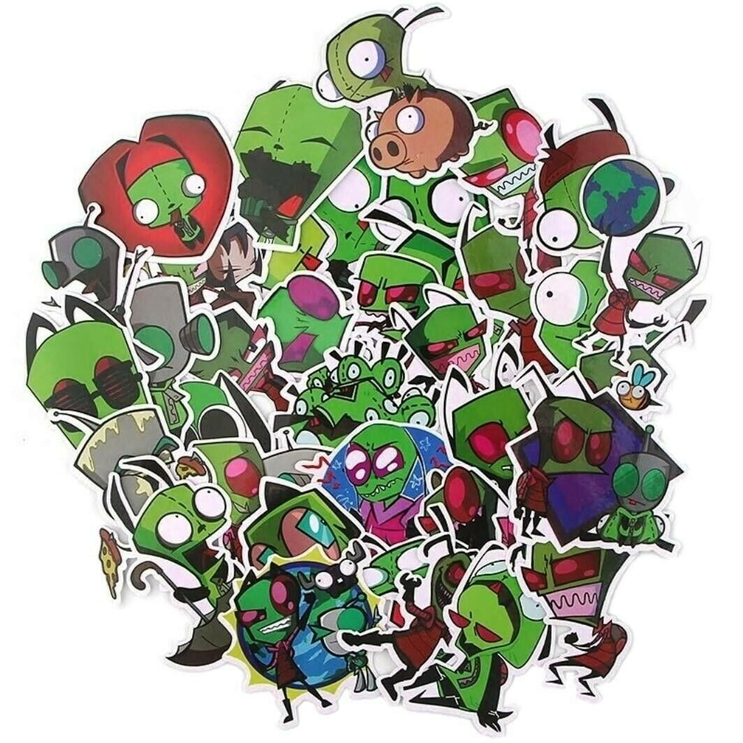 Invader Zim Themed Set of 38 Assorted Stickers Decal Set - Walmart.com
