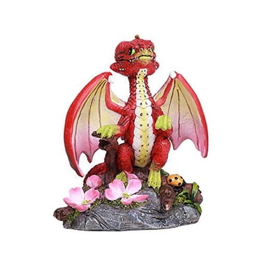 Pacific Giftware Garden Dragon Dabbing Statue, 10 Inch Tall Decorative ...