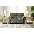 Ashley Furniture Alphons Double Recliner Reclinable Loveseat in Gray ...