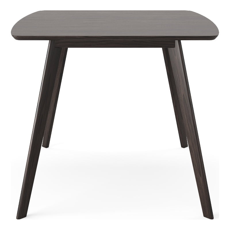 Flats & Castles Wesley 36" Square Wood Dining Table in Charcoal Walnut ...