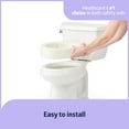 Medline Elongated Toilet Seat Riser for Seniors, Hinged, Fits Most ...