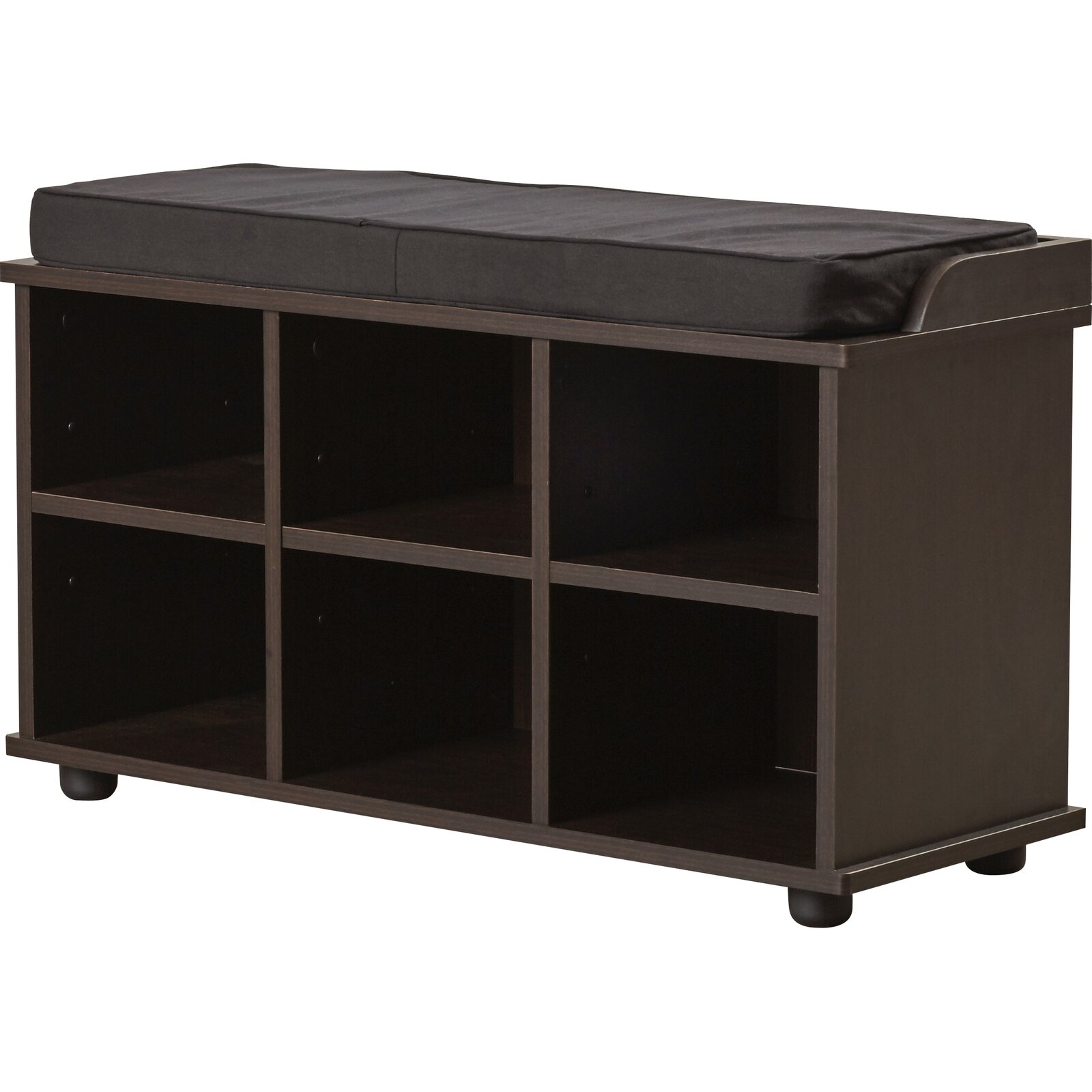Stephaine 6 Cubby Storage Bench, Upholstered: Yes, Main Material ...