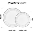 200PCS Silver Plastic Plates Set, 100 10.25 inch Dinner Plates and 100 ...
